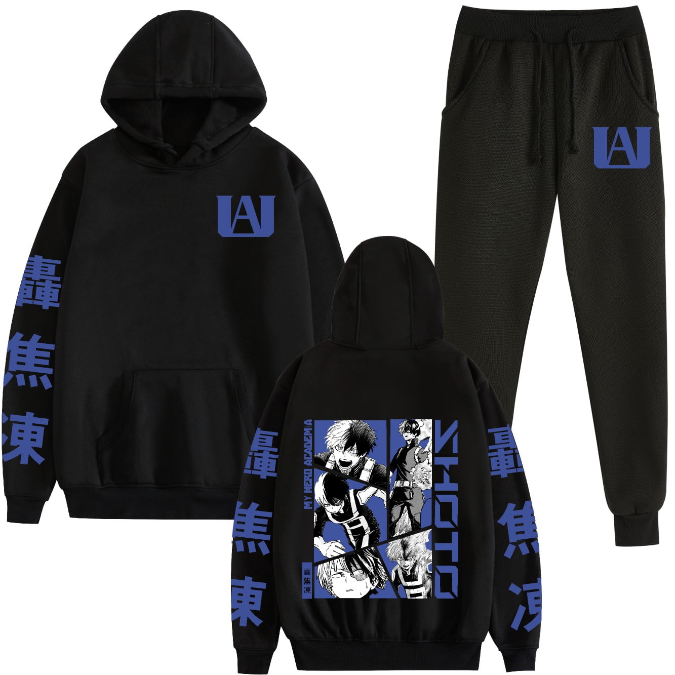 CHENGZHONGFS New Anime Bakugo Katsuki Two-Piece Hoodie Set Todoroki ...
