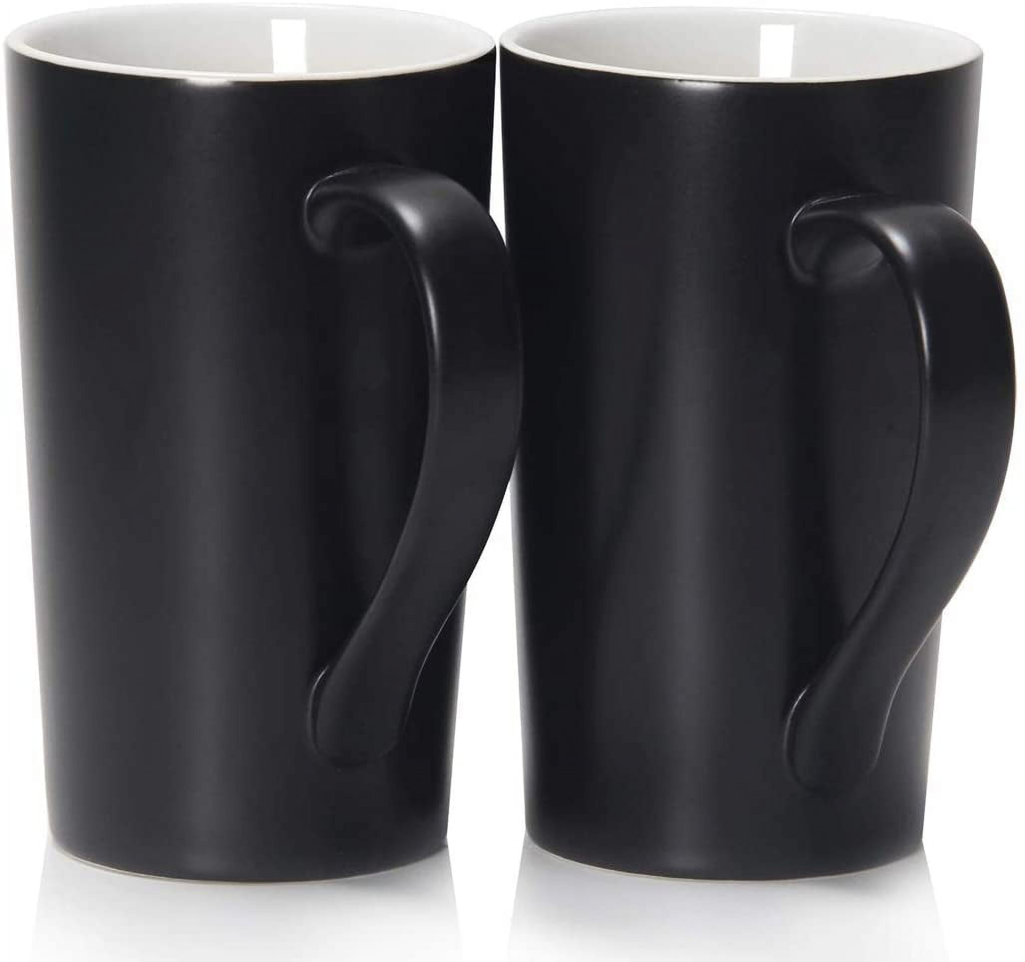 CHENHAINAN 20 Ounces Large Coffee Mugs, Smilatte M007 Plain Tall ...