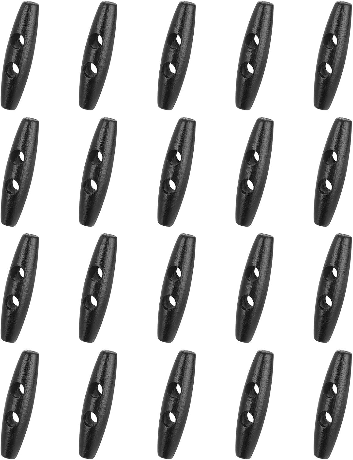 CHENHAINAN 40 Pcs Wood Sewing Toggle Buttons, 30mm/1.18" 2 Holes Olive ...
