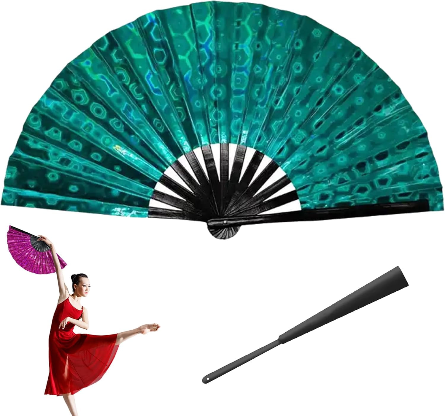 CHENHAINAN Boots On The Ground Hand Fan, Line Dance Popping Fan, Line ...