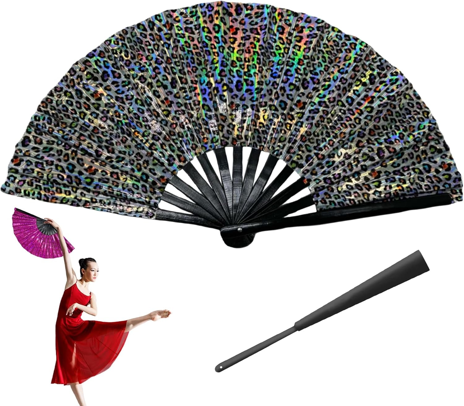 CHENHAINAN Boots On The Ground Hand Fan, Line Dance Popping Fan, Line ...