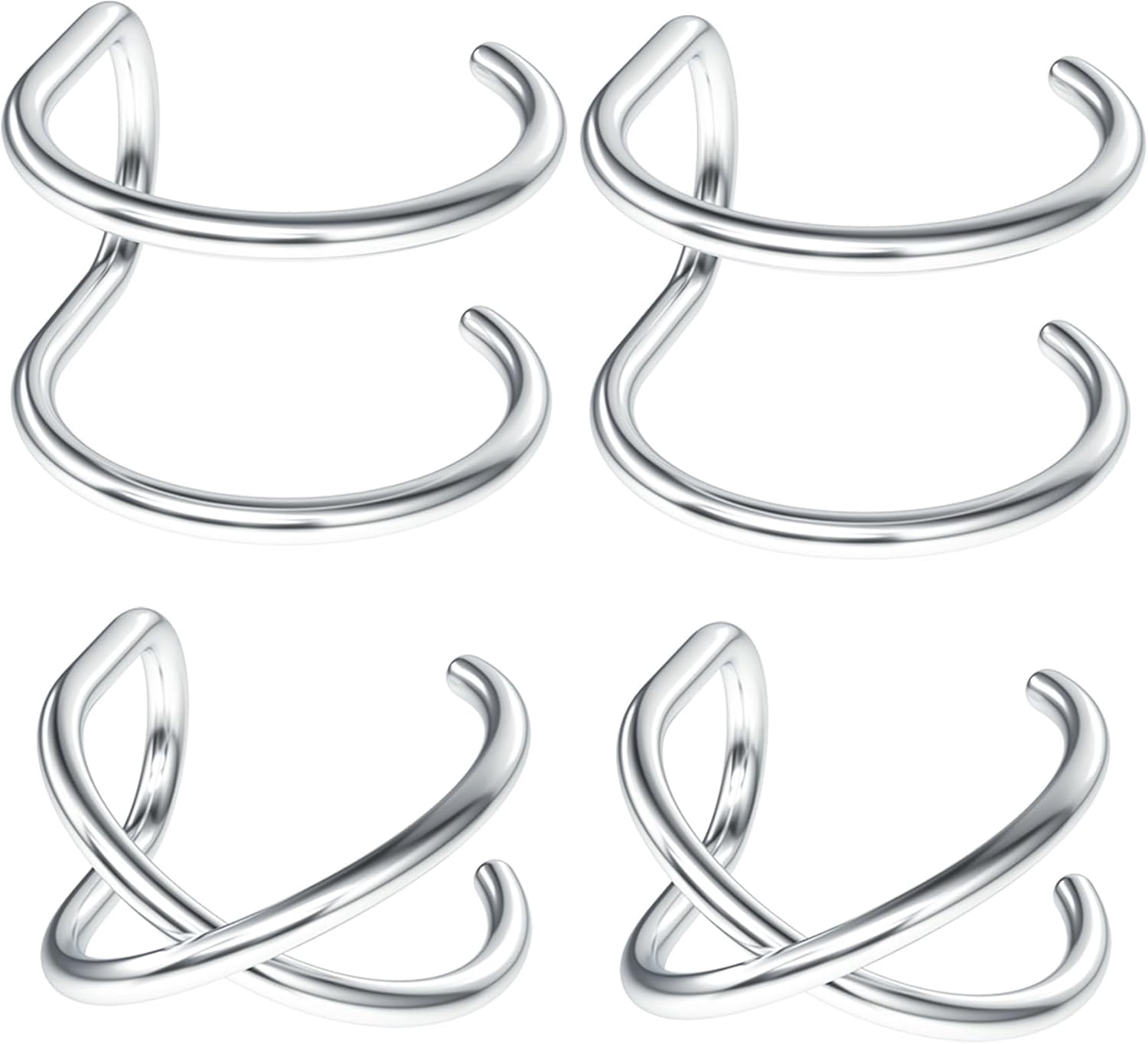 CHENHAINAN Fake Helix Ear Cuff Cartilage Earring No Piercing 925 ...