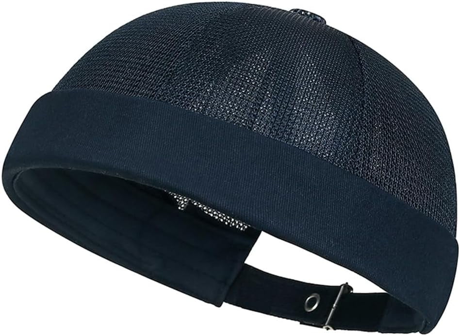 CHENHAINAN Men's Mesh Brimless Docker Cap Unisex Adjustable Beanie Caps ...