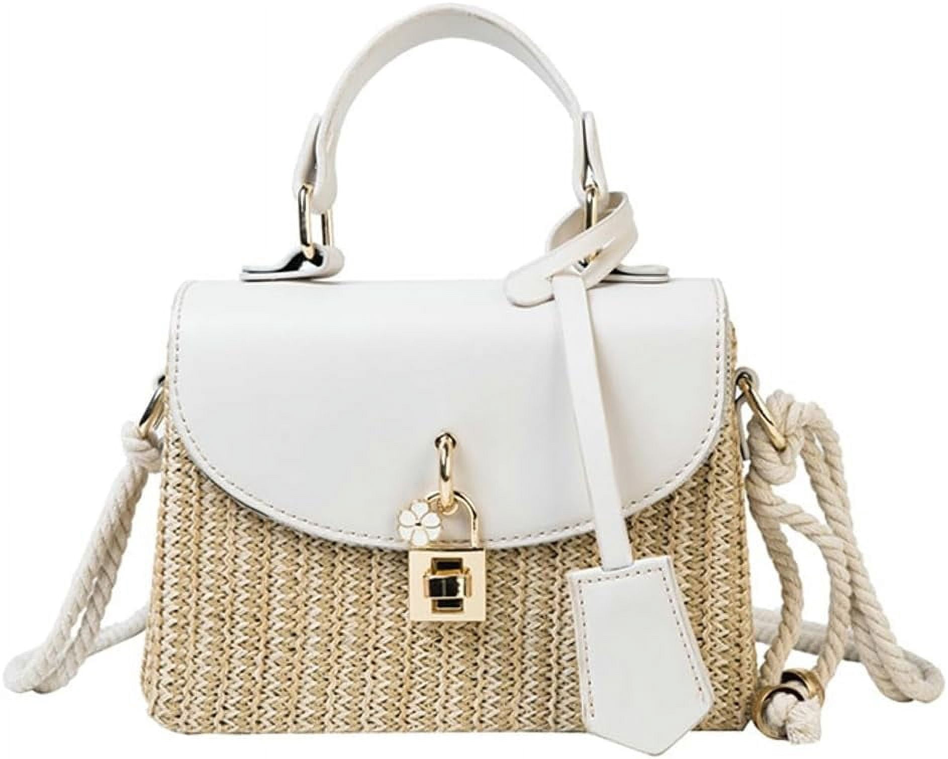 CHENHAINAN Straw Square Bag Straw Beach Bags For Women Rattan Purses ...