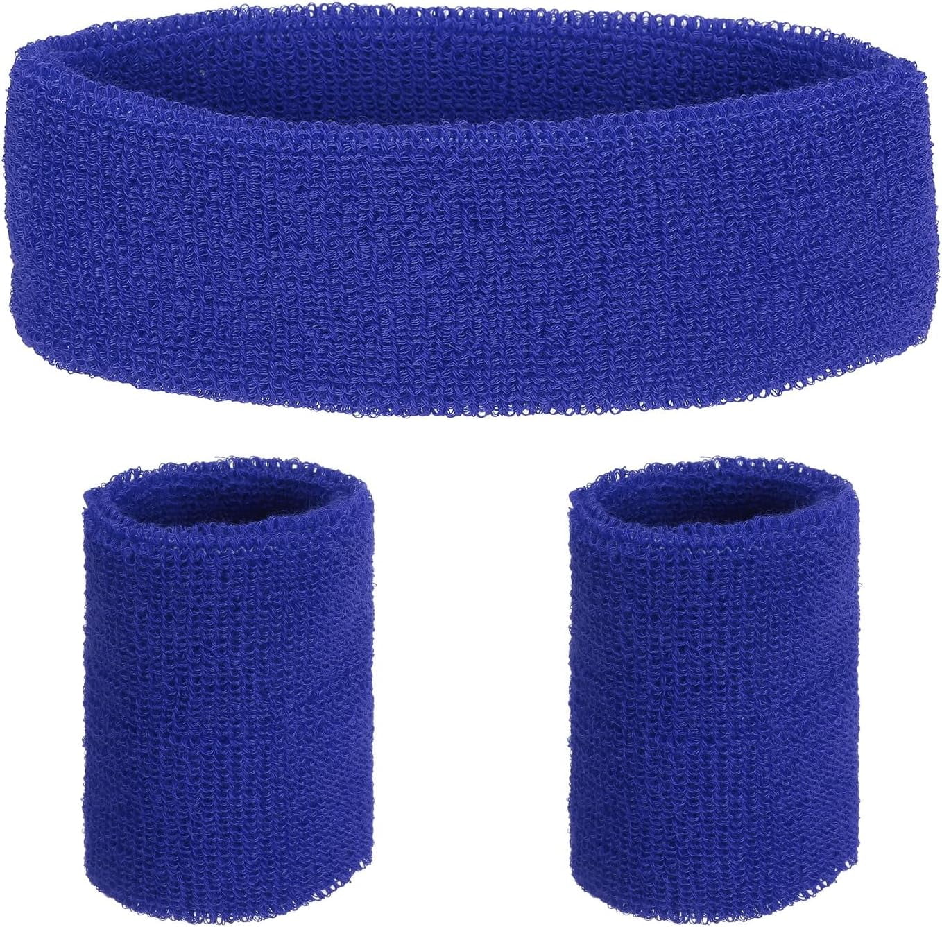 CHENHAINAN Sweat Band Set Sports Terry Cloth Headband Wristband Set ...