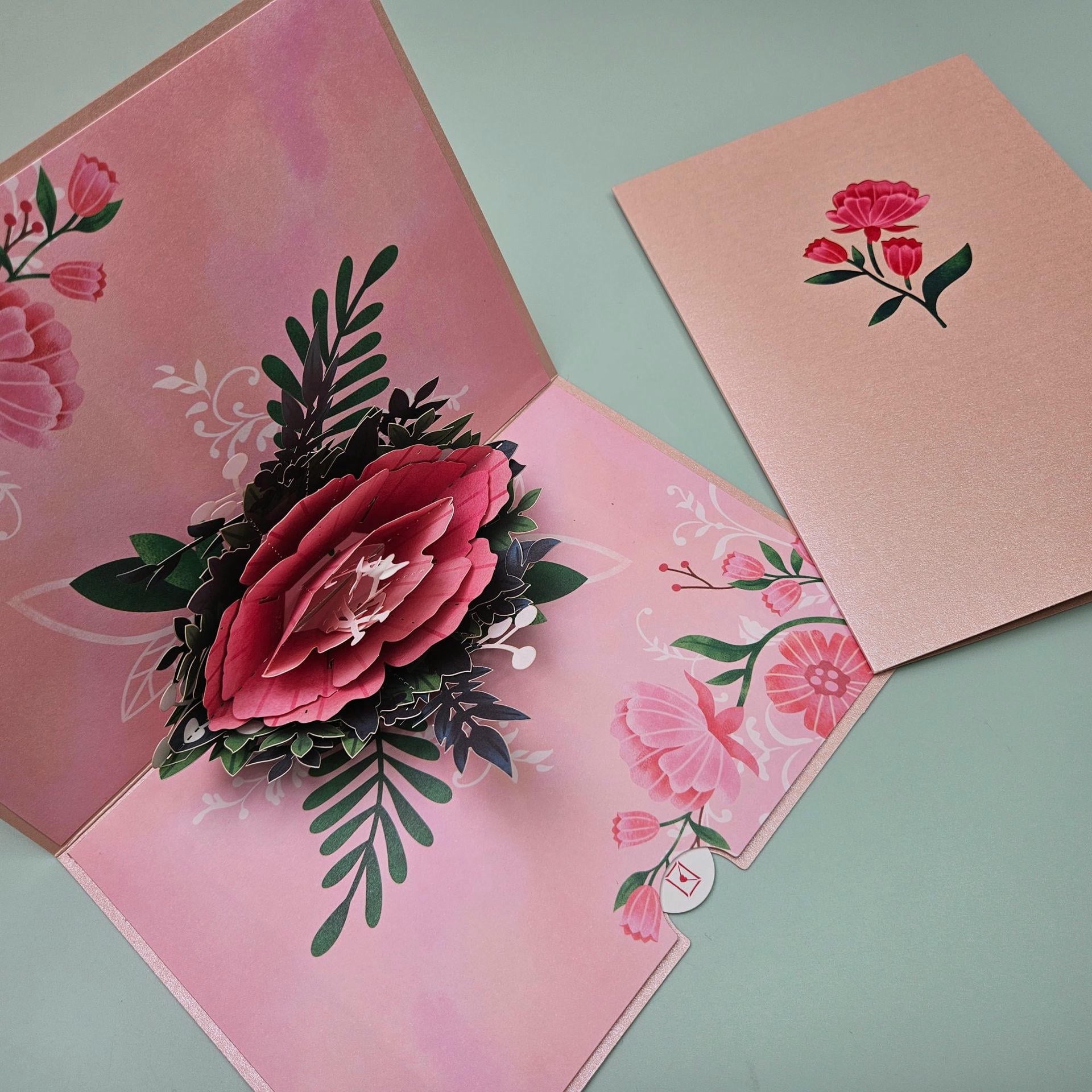 CHENJIANDONG 3D Bouquet Greeting Card Mother's Day Gift Card Folding ...