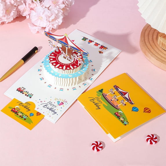 CHENJIANDONG Birthday Three-Dimensional Greeting Card Thanksgiving ...