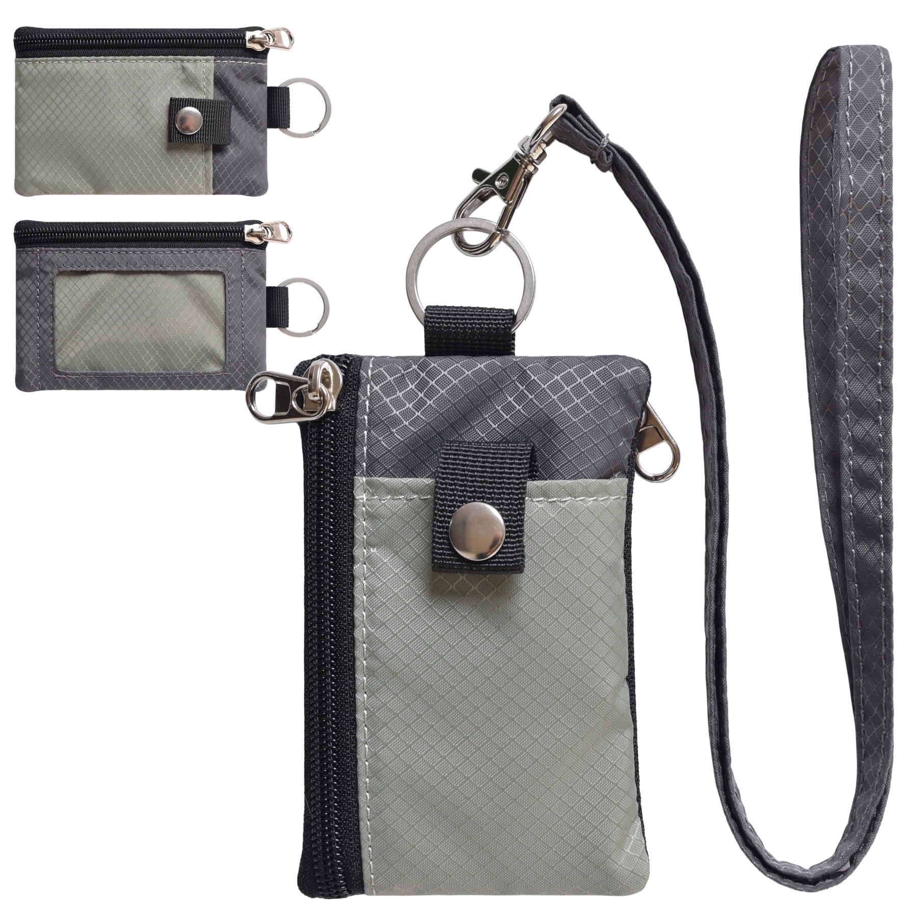 CHENSPRX RFID Travel Wallet with Lanyard, Minimalist Zipper Small ...