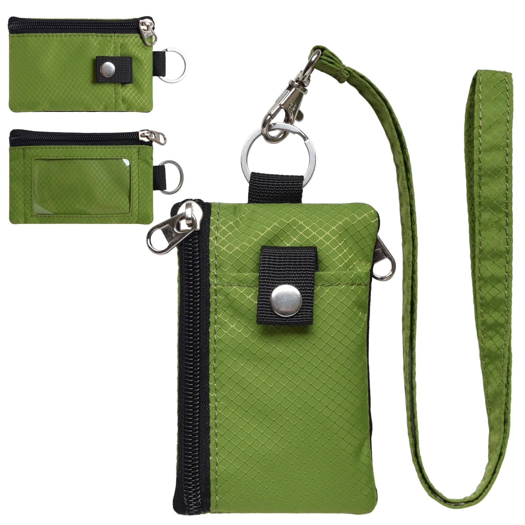 CHENSPRX RFID Travel Wallet with Lanyard, Minimalist Zipper Small ...