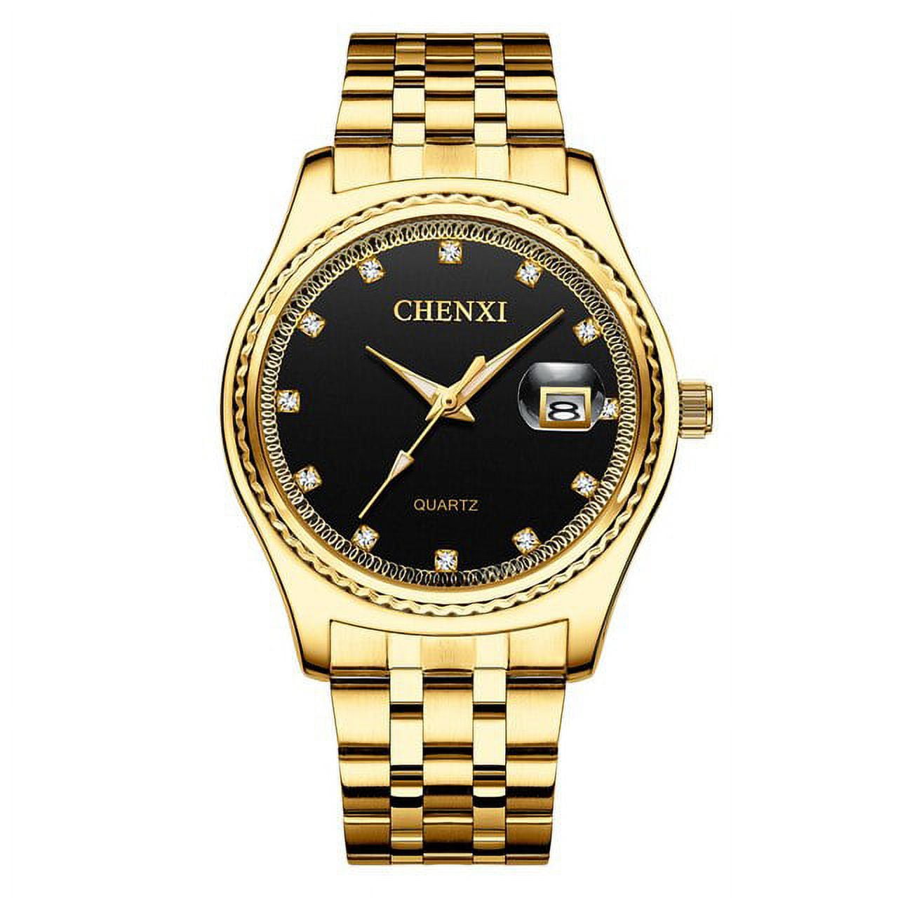 CHENXI Luxury Brand Mens Watches Fashion Gold Watch Quartz Stainless Steel Men Waterproof ...
