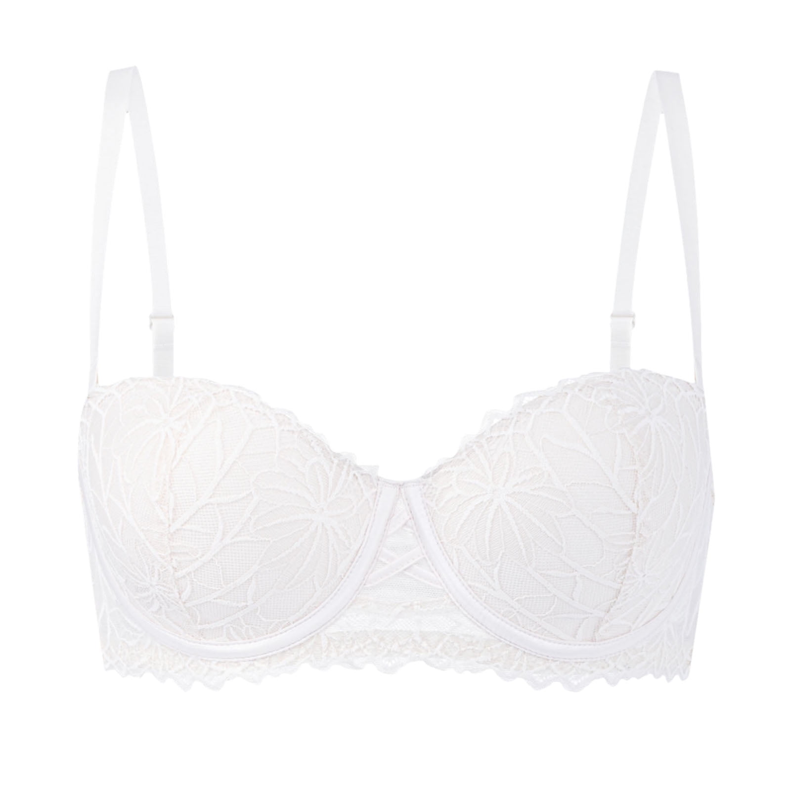 CHENZHENYA Women Bras Underwear Solid Color Mesh Underwire Lifting Push ...