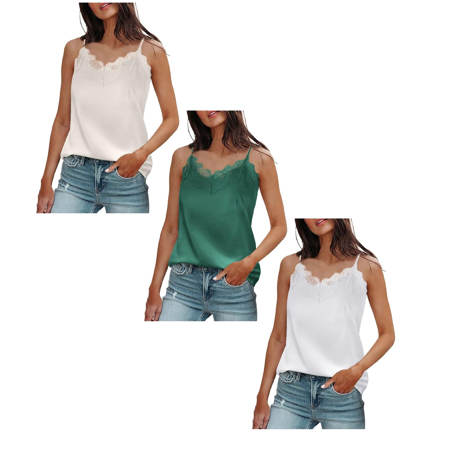 CHENge 3 Pack Basic Tank Tops for Women Long Fashion Plain Color Womens ...