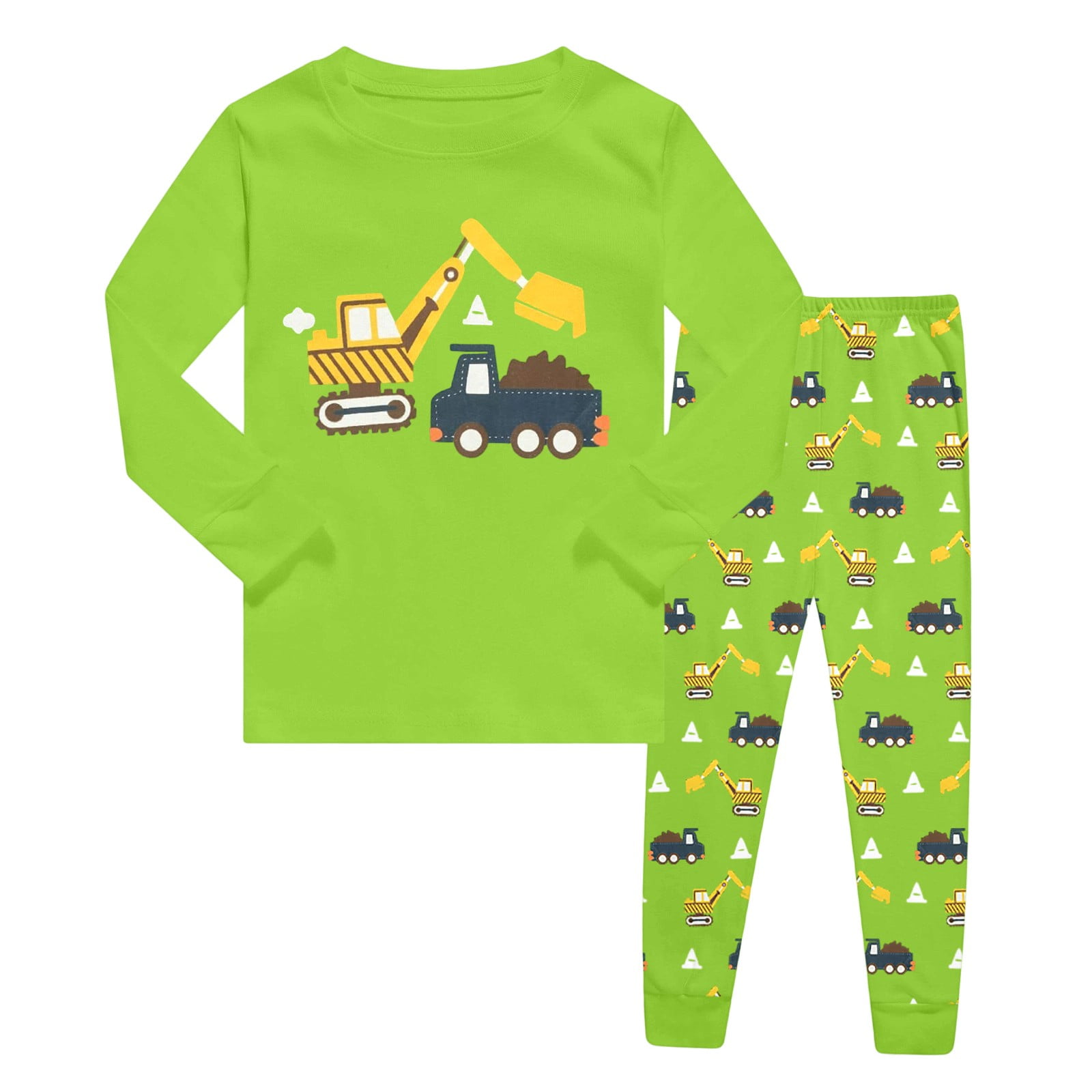 CHENge 5t Boys Pajamas Fall Crew Neck Cartoon Cute Print Personality Casual Long Sleeve Top ...