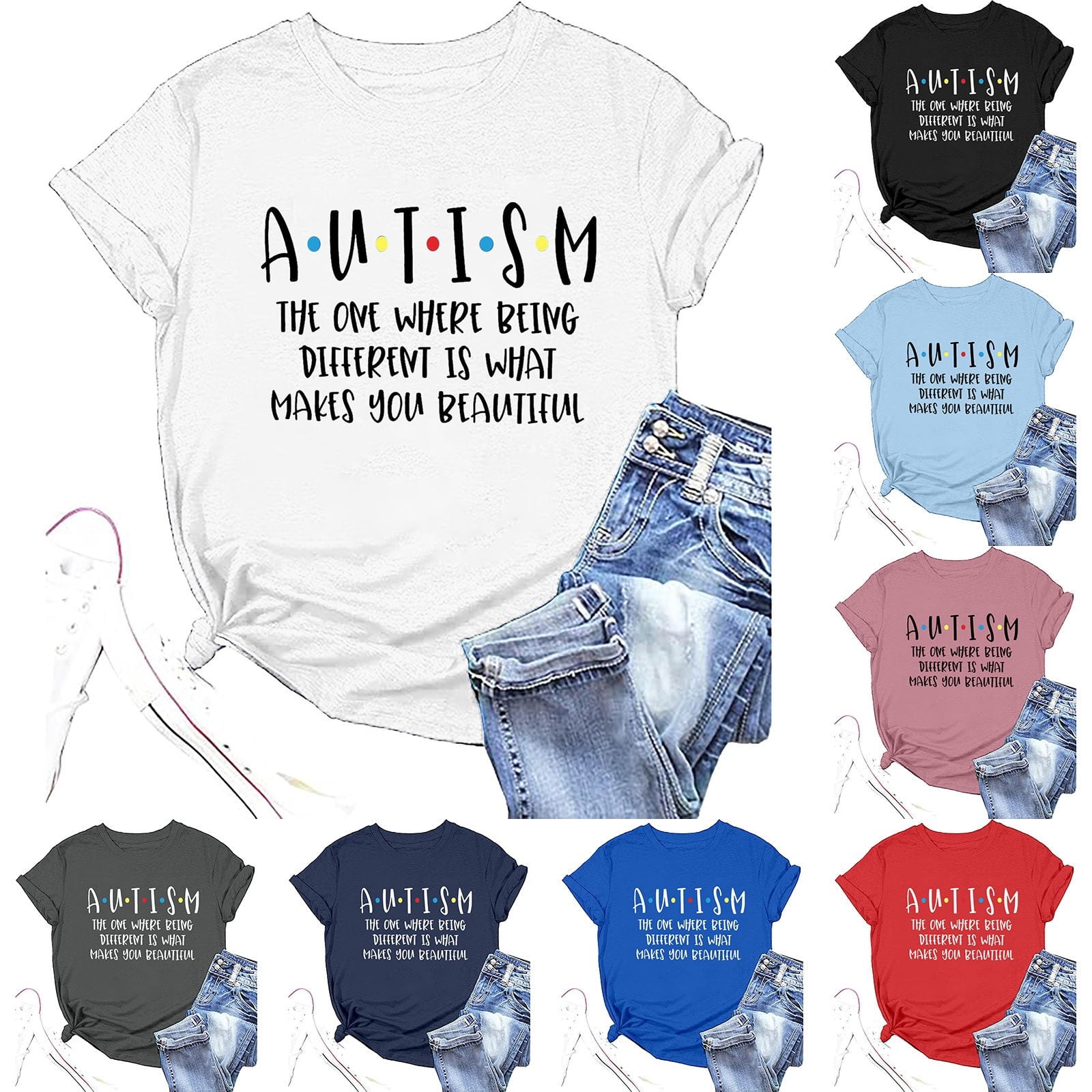 CHENge Autism Awareness Shirt Women Autism Month Tshirt Autism ...