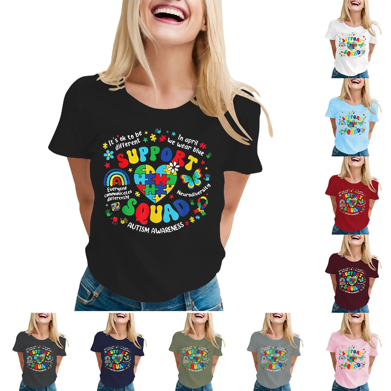 CHENge Autism Awareness Shirt Women Autism Shirts Mom Autistic ...