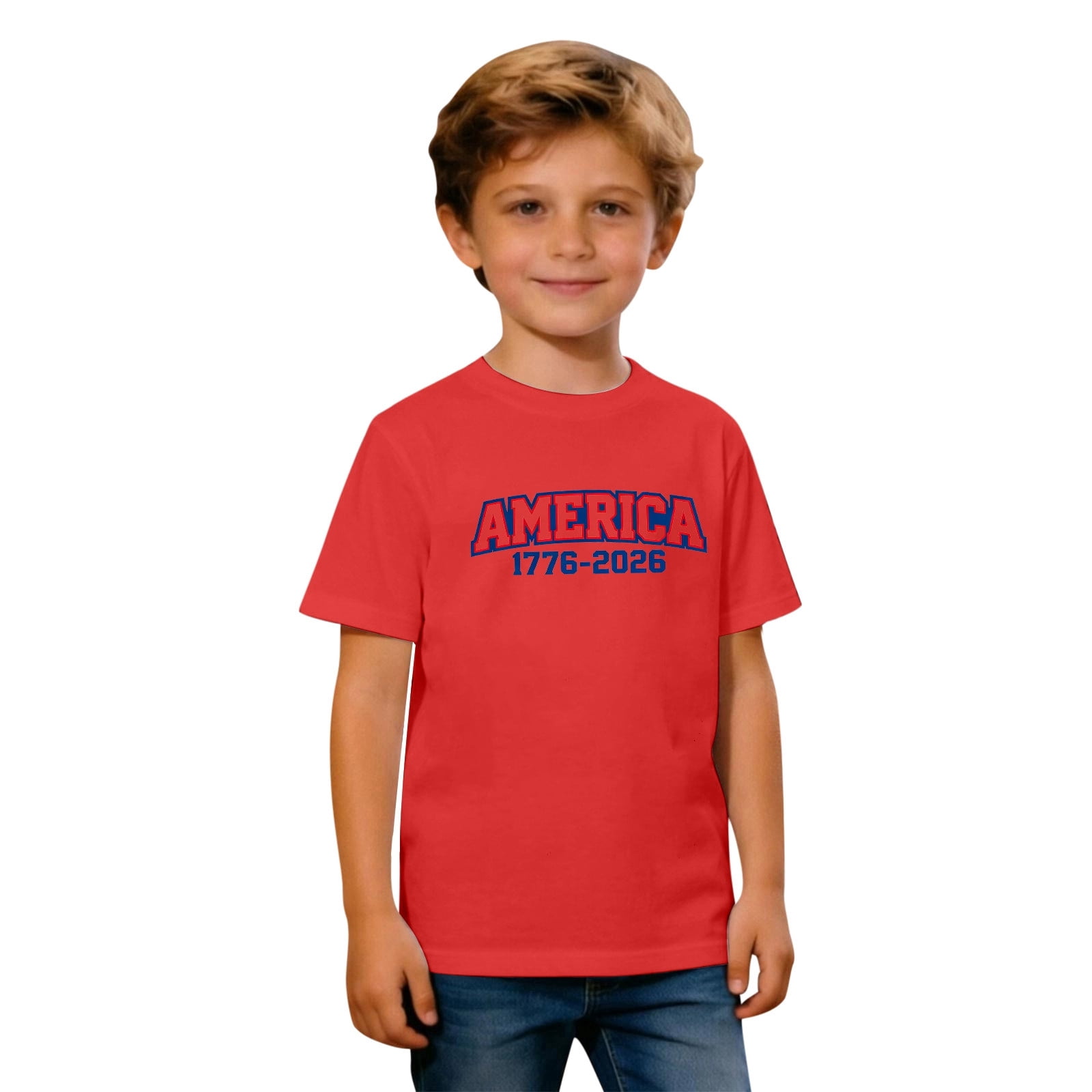 CHENge Boys America 250th Anniversary T-Shirt, Patriotic Short Sleeve ...