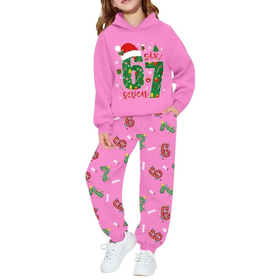 CHENge Boys Girls 67 Meme Tracksuit 67 Hoodie Pants 2 Piece Outfits ...