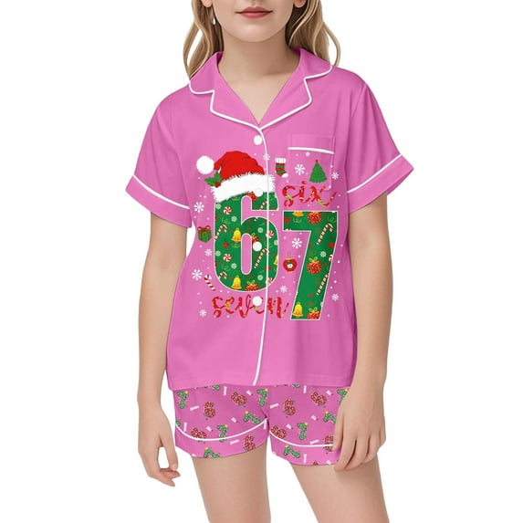 CHENge Boys Girls Satin Sets 2 Piece Funny 67 Meme Matching Sets Long ...