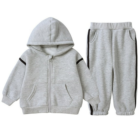 CHENge Boys Sweatsuit Set Flannel Plaid Boys Tracksuit Sets Fall Winter ...