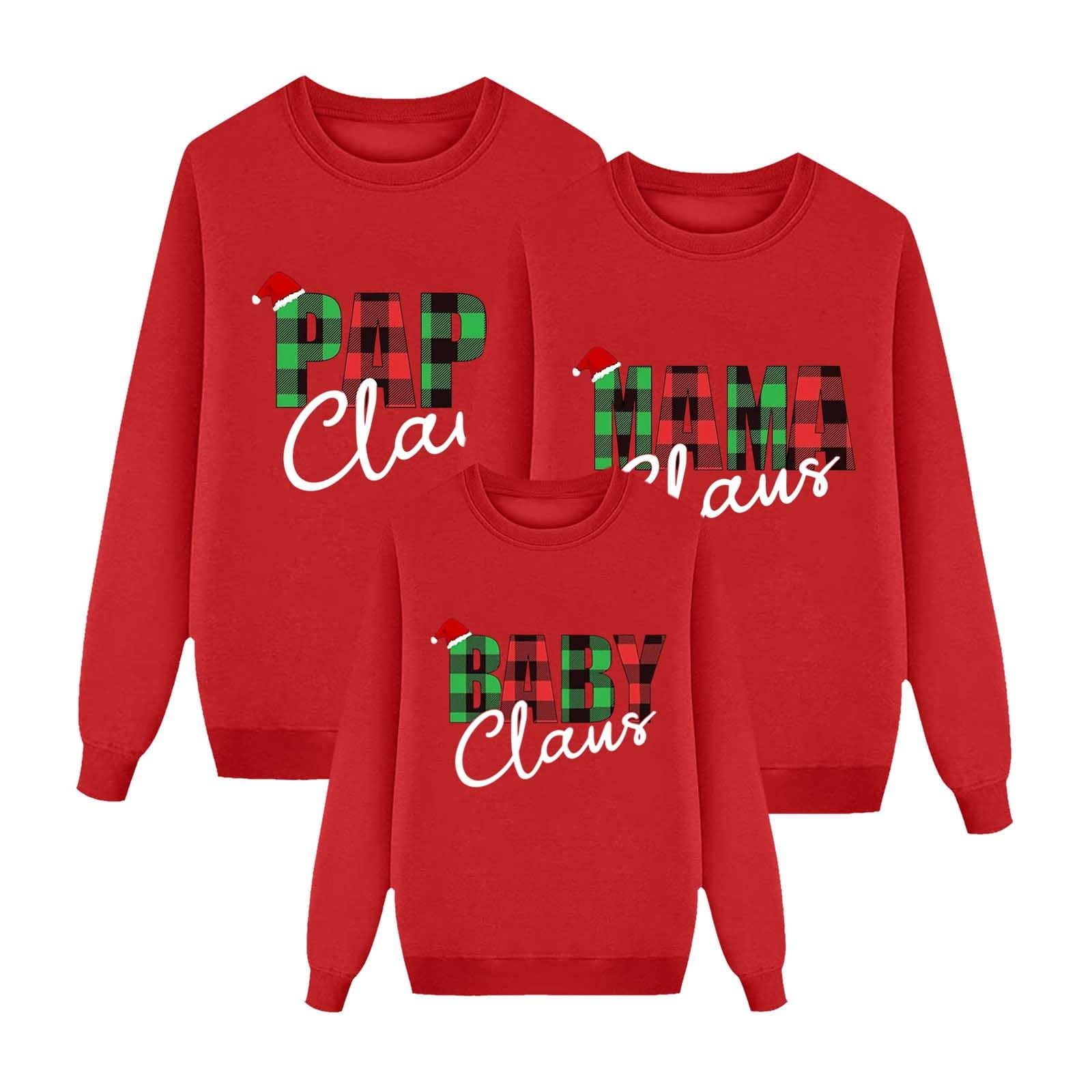 CHENge Camisas De Navidad Para La Familia Fashion Long Sleeved Round ...