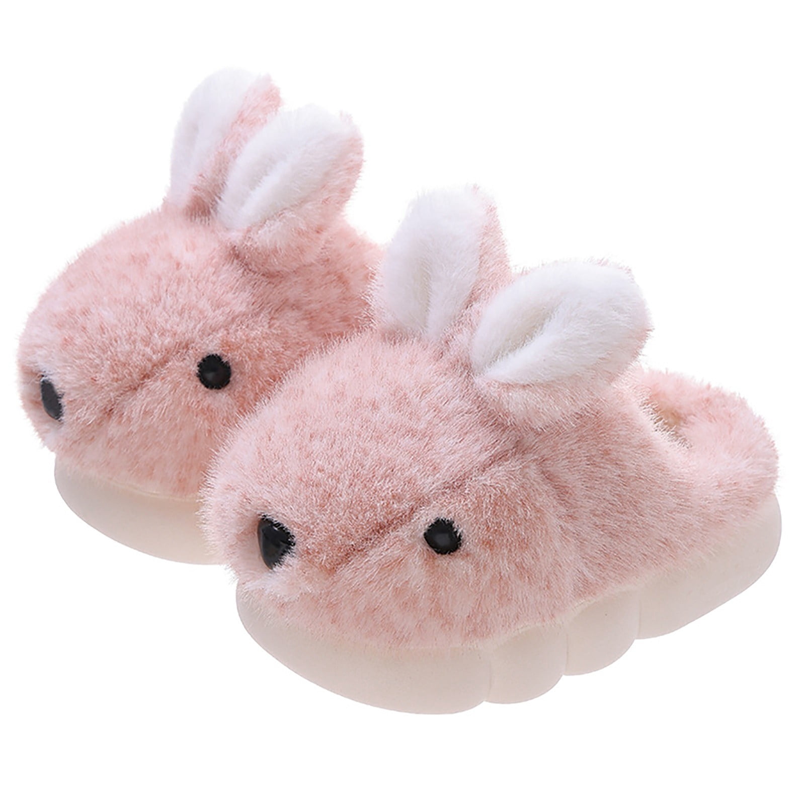 CHENge Cute Bunny Slippers for Girls Size 12.5-14 Soft Comfy Cotton ...