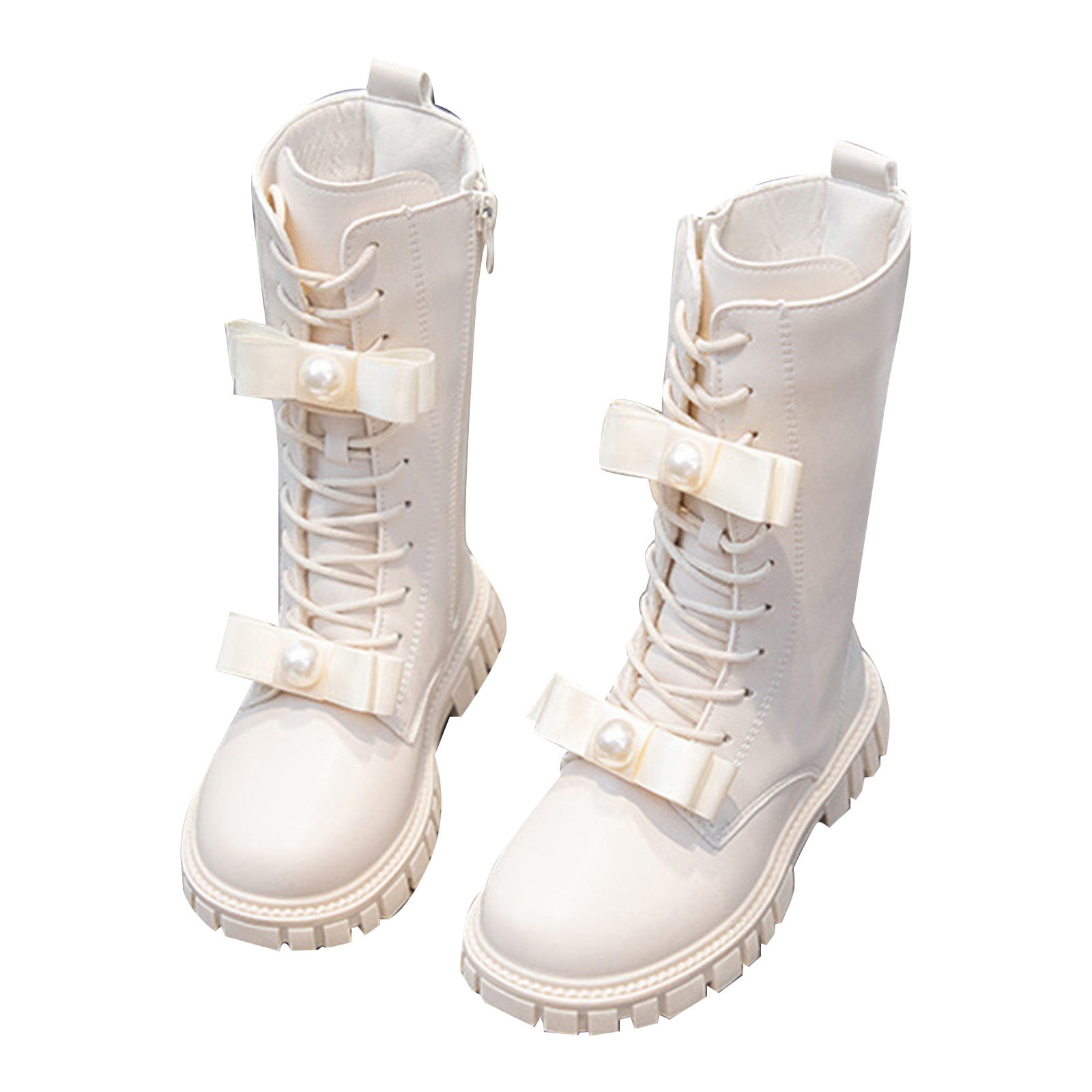 CHENge Girls Boots Size 1 Fashion Round Toe Zip Up Cozy Thermal Lined ...