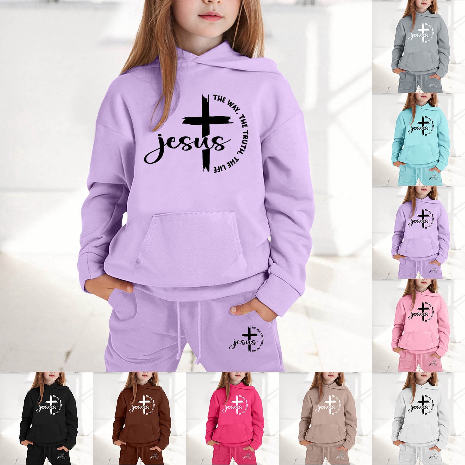 CHENge Girls Christian Jesus The Way The Truth and The Life Hoodies 2 ...