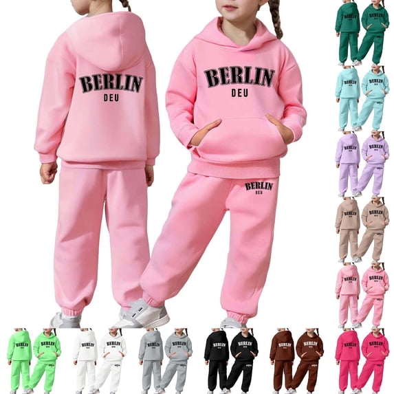 CHENge Girls Clothes 2 Piece Clothing Sets Tops Hoodie Long Sleeve ...
