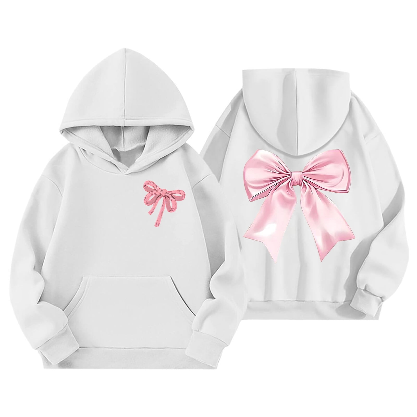 CHENge Girls Hoodies Size 7-8 Fashion Soft Comfort Bow Print Design ...