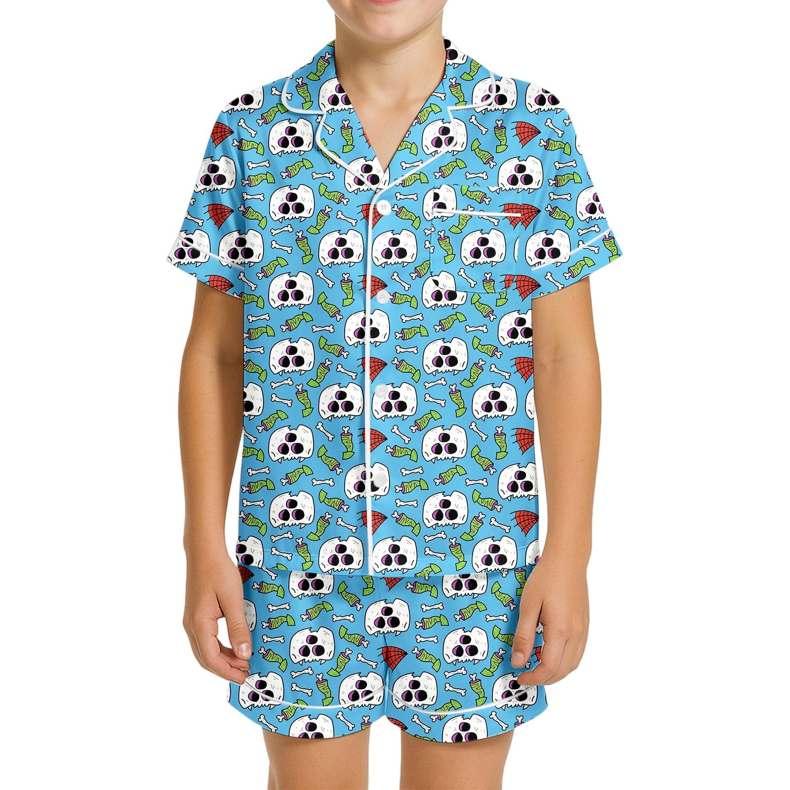 CHENge Halloween Pajama Pants Size10-12 Funny Silk Soft Cute Printed Casual Elastic Pjs Sets ...