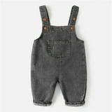 CHENge Boys Denim Overalls, Ripped Holes Elastic Waistband Inside Jeans ...