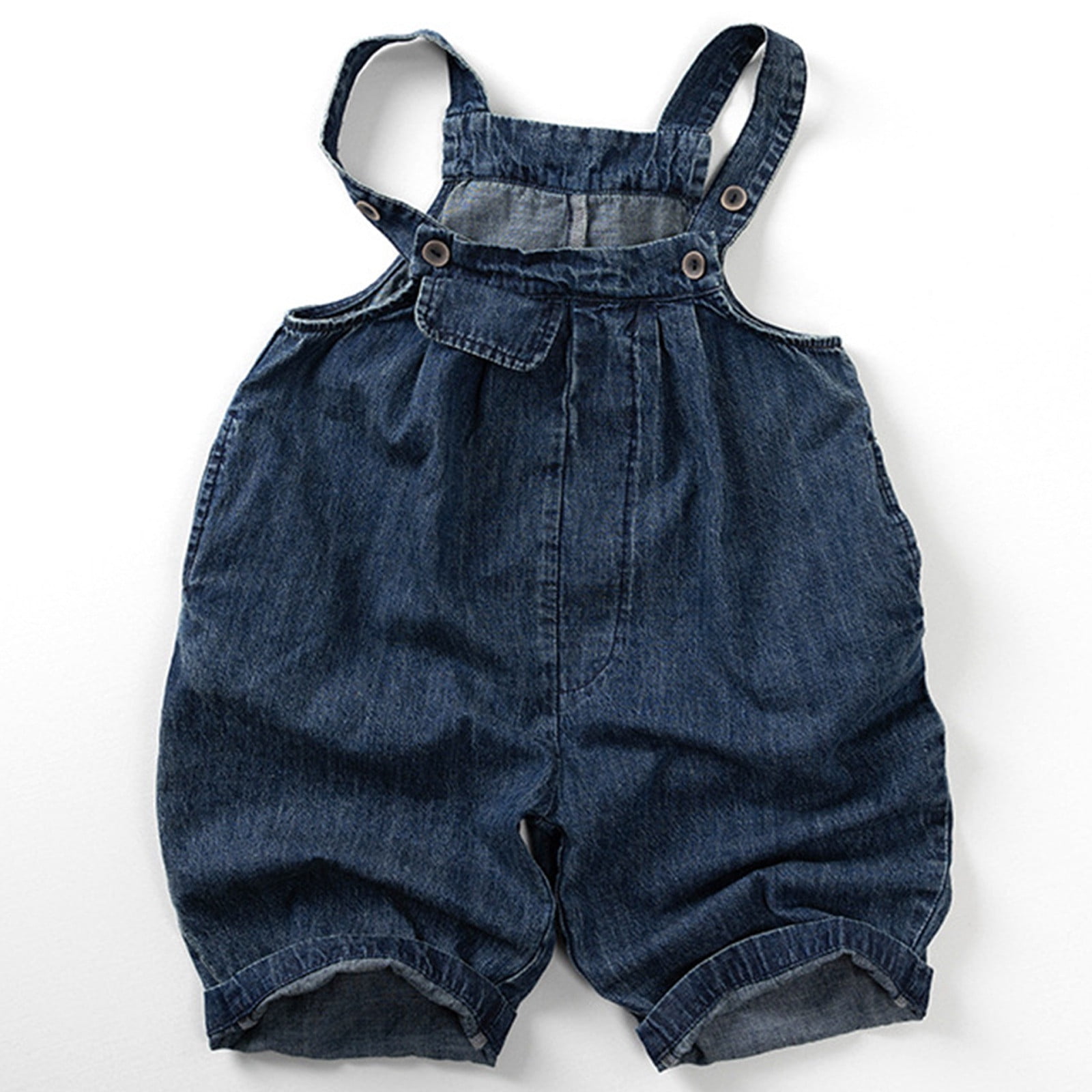 CHENge Boys Denim Overalls, Ripped Holes Elastic Waistband Inside Jeans ...