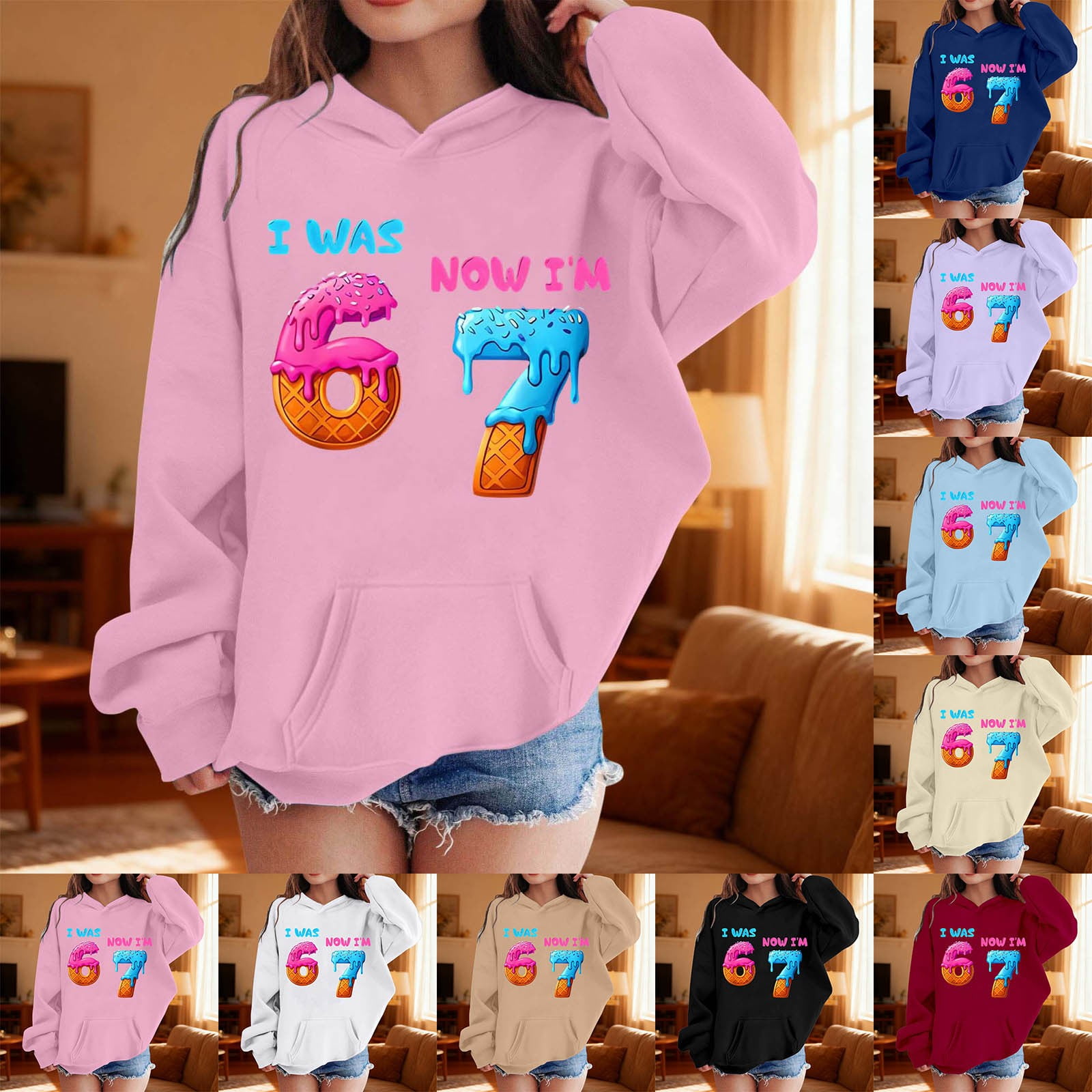 CHENge Kid 67 Six Seven Ice Cream Drip Pocket Number Sixtyseven Boy ...