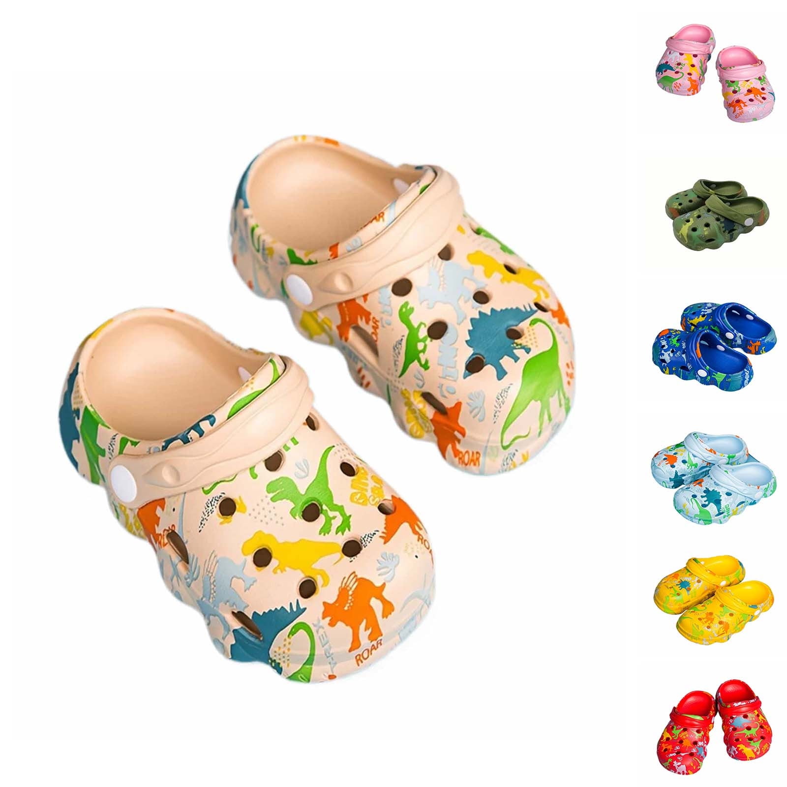 CHENge Kids Cute Clogs Cartoon Dinosaur Garden Shoes Boys Girls Slides ...