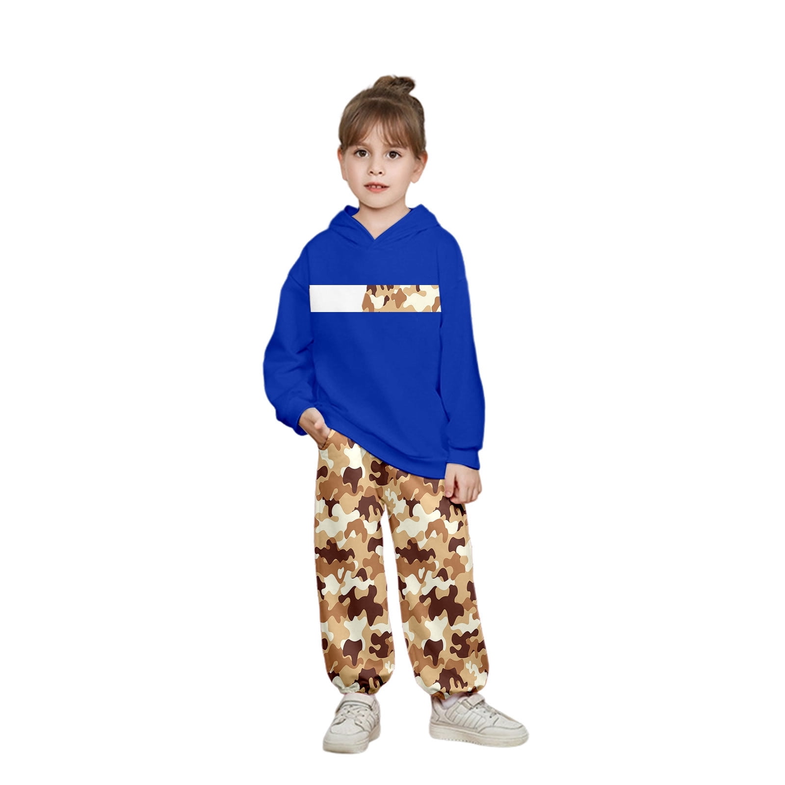 CHENge Kids Sweatsuits 2 Piece Set Flannel Plaid Girls Clothes Size 5 ...