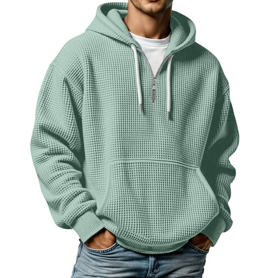 CHENge Men's Fleece Work Hoodies, Water Resistant Hooded Sweatshirt ...