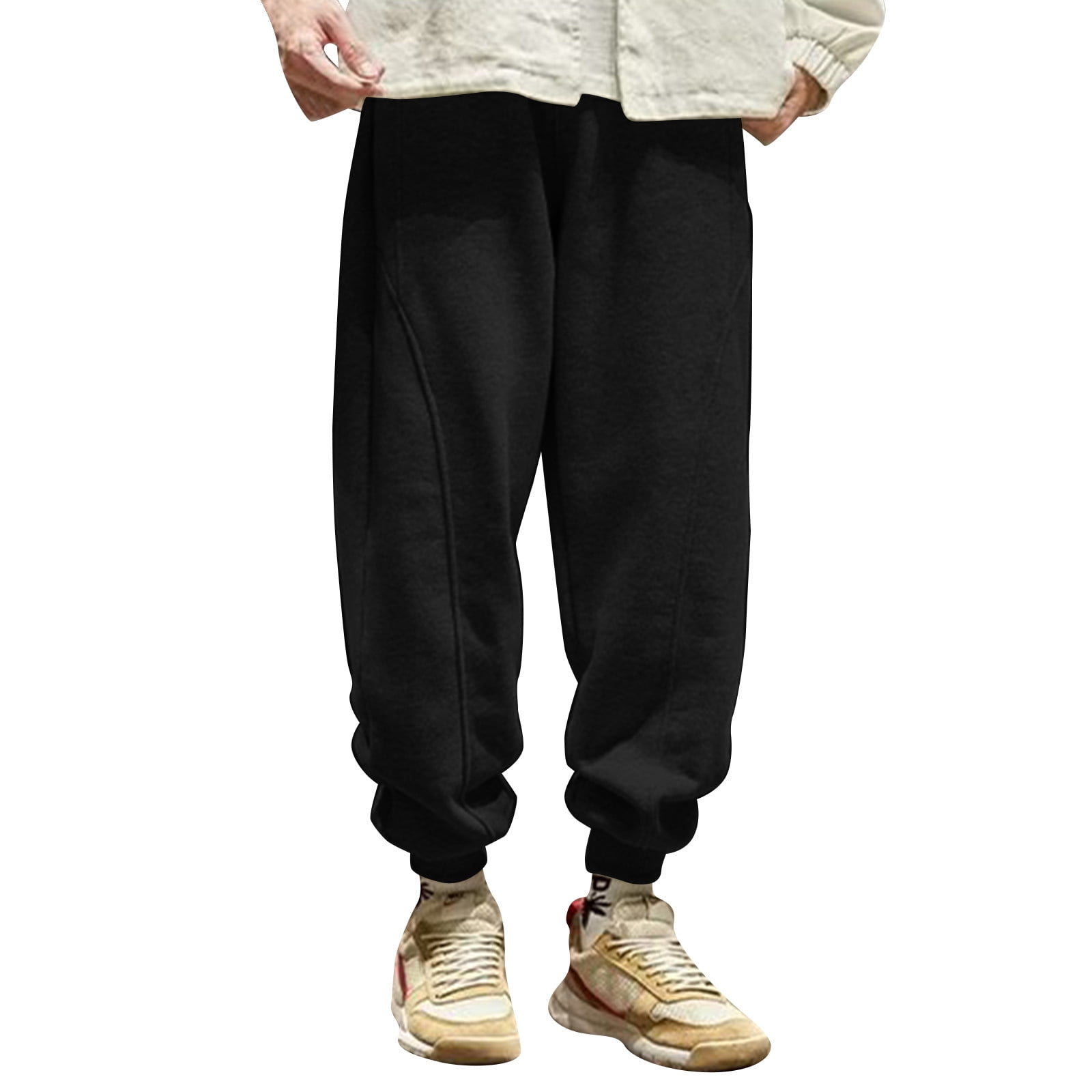 CHENge Mens Pants Casual Pull on Regular Fit Solid Color Casual Pants ...