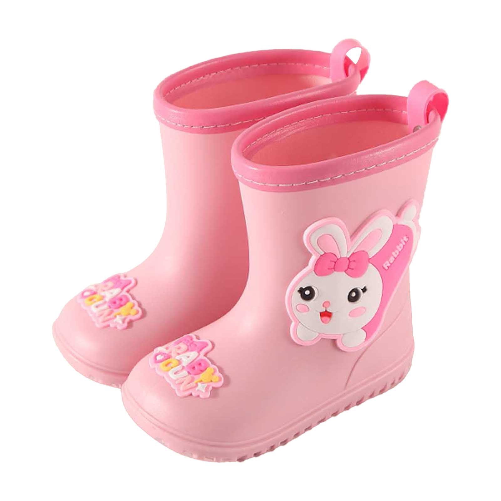 CHENge Rain Boots for Girls Boys Waterproofs High Top Low Heel ...