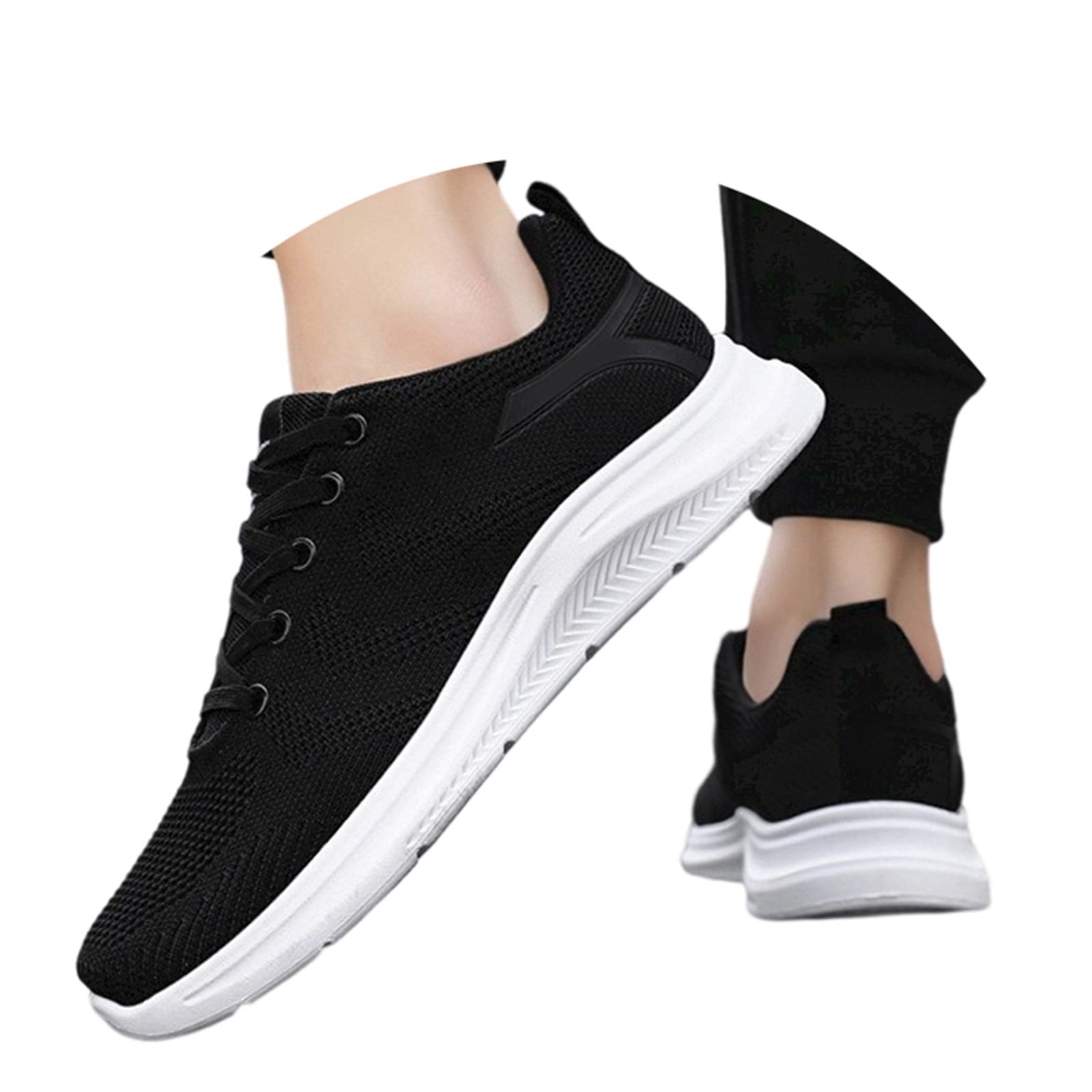 CHENge Shoes for Men Casual Mesh Extra Wide Width Flats Hiking Shoe Men ...