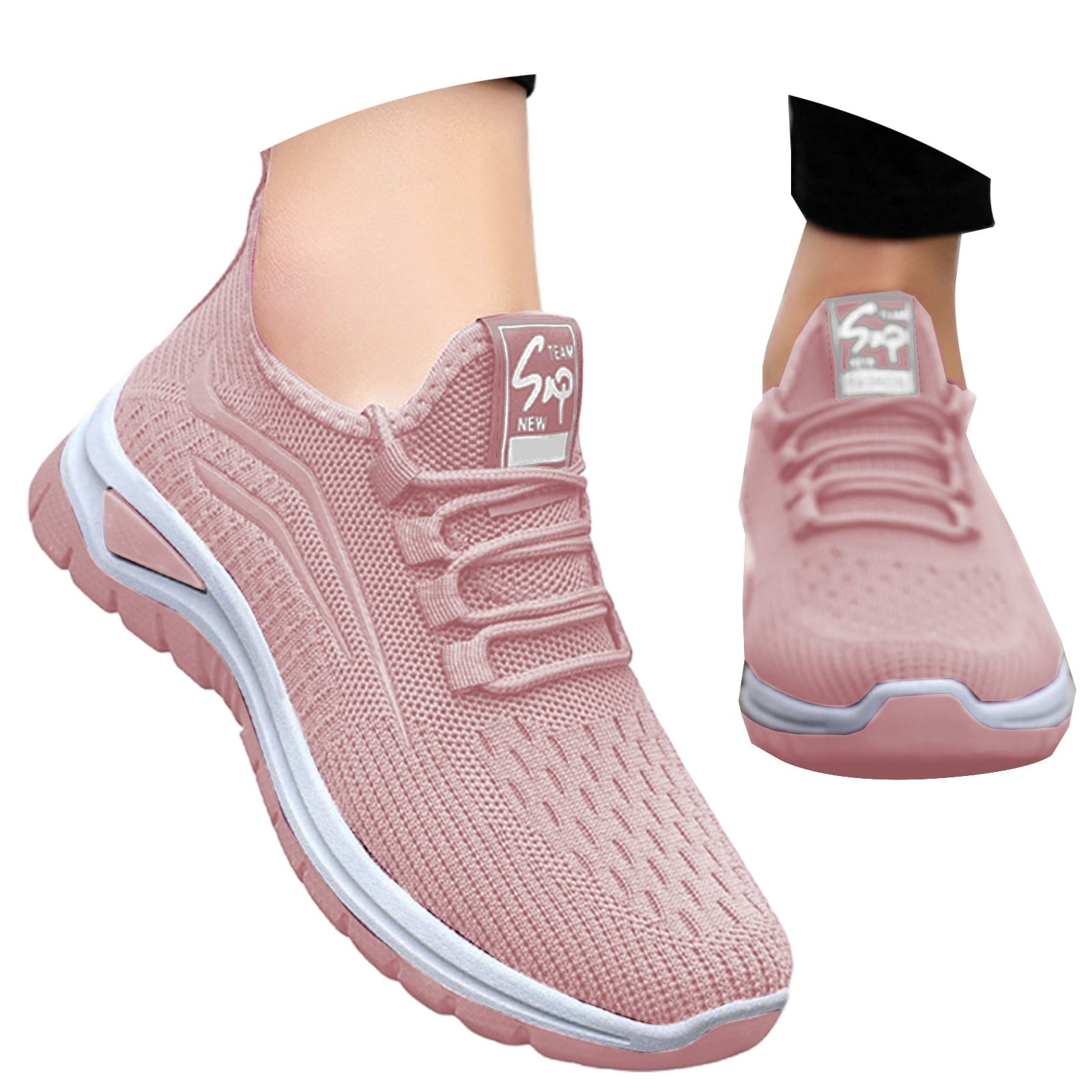 CHENge Sneakers for Women Comfortable Lightweight Wide Width Flats ...