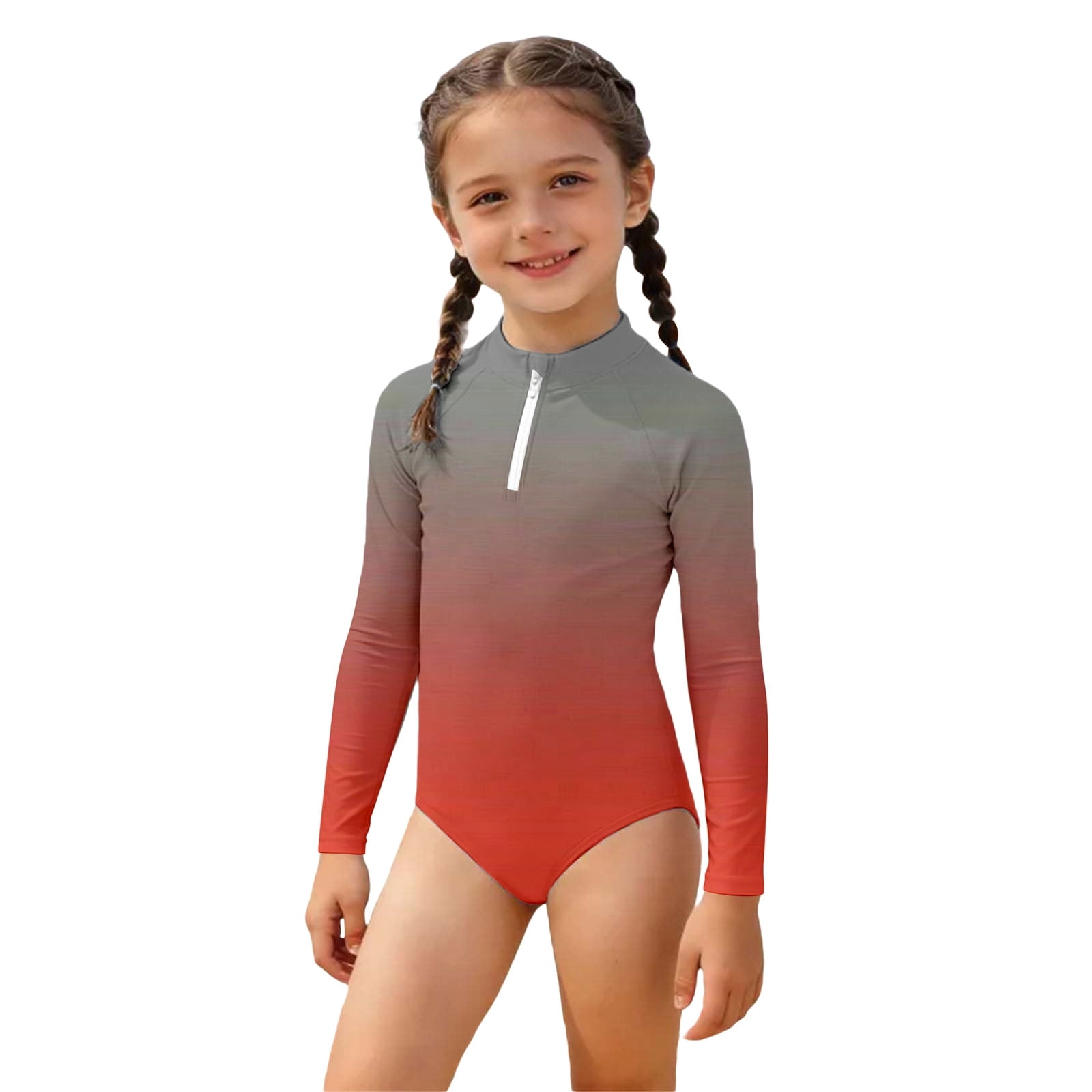 CHENge Girl Swimsuits Two Piece Regular Fit Striped Quick-Drying Upf 50 ...