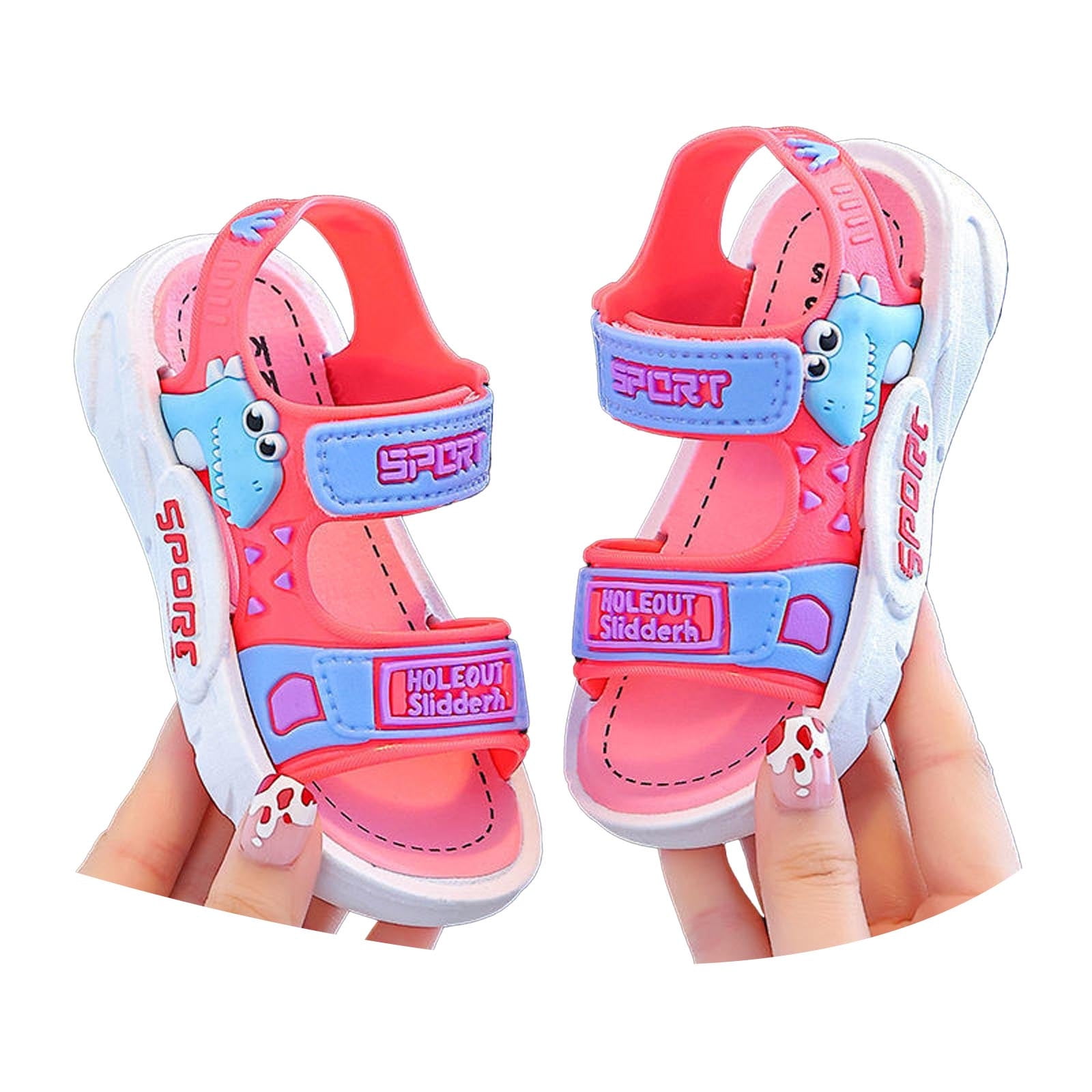 CHENge Toddler Girls Sandals Closed Toe Bow Flower Girl Summer Shoes ...