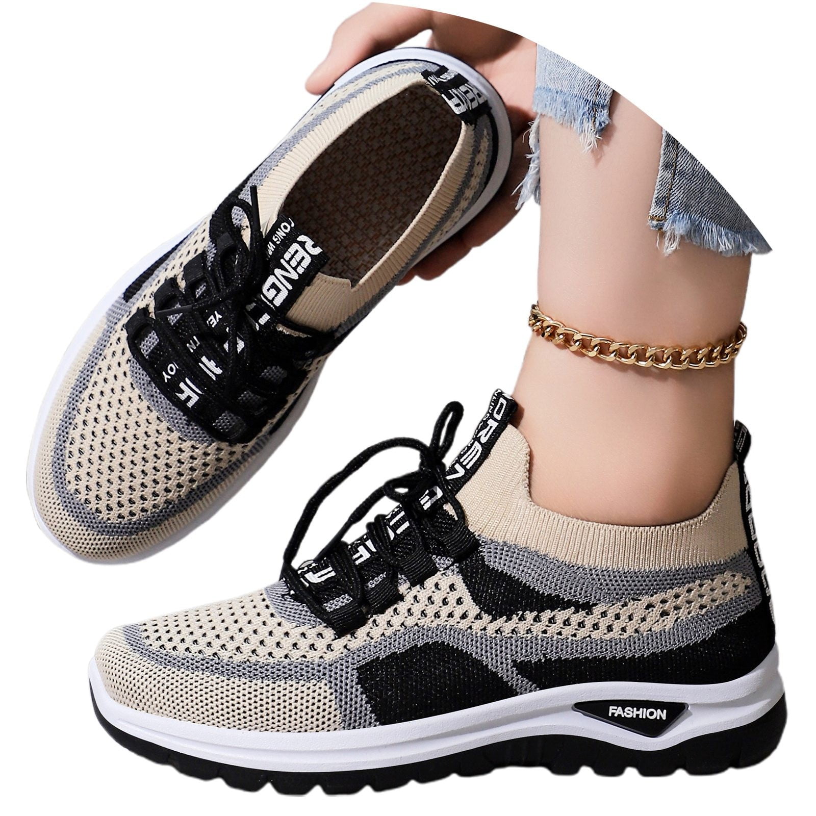 CHENge Women Running Shoe Lightweight Casual Slip on Zero Drop Walking ...