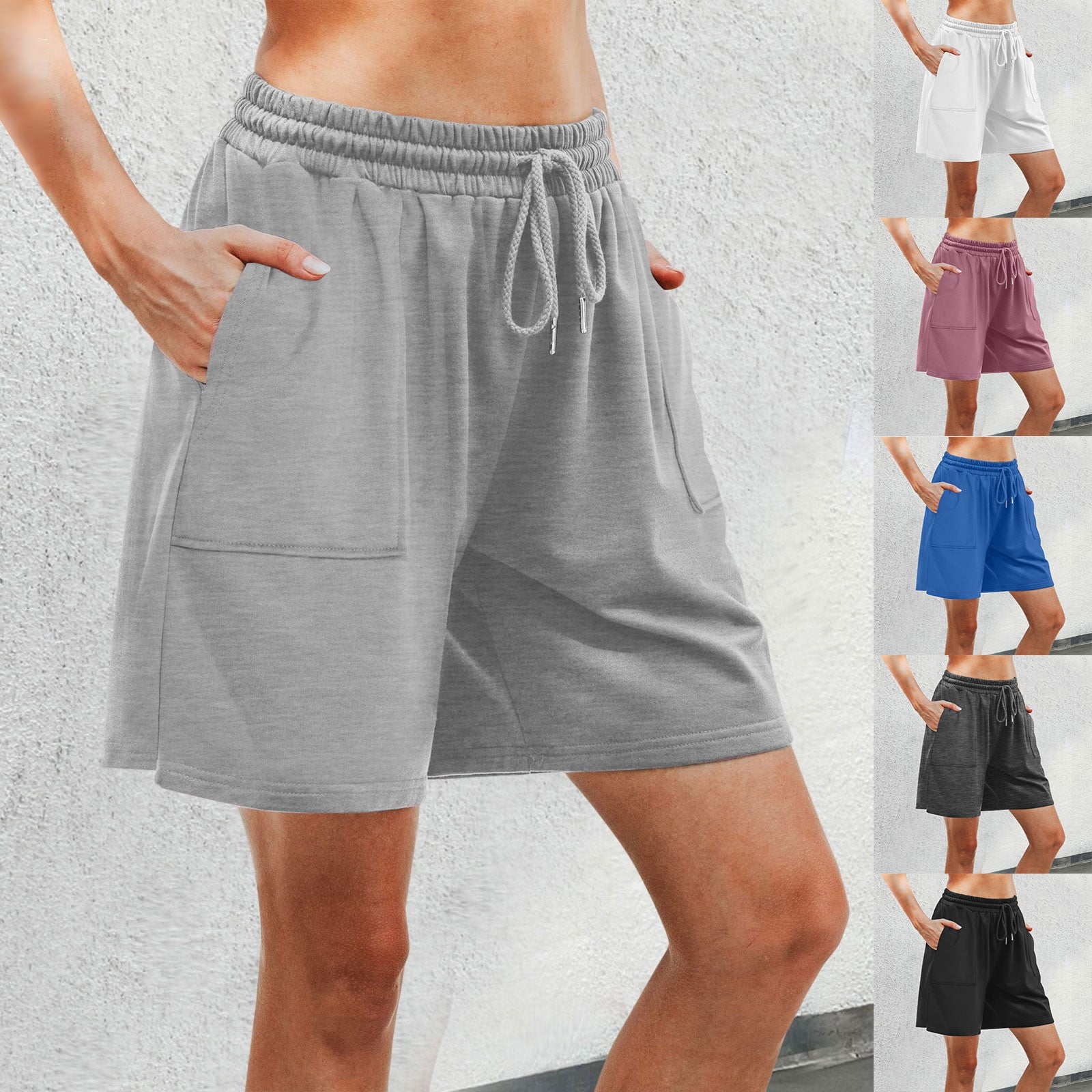 CHENge Women's Cargo Jogger Shorts Casual Utility Style with Pockets ...