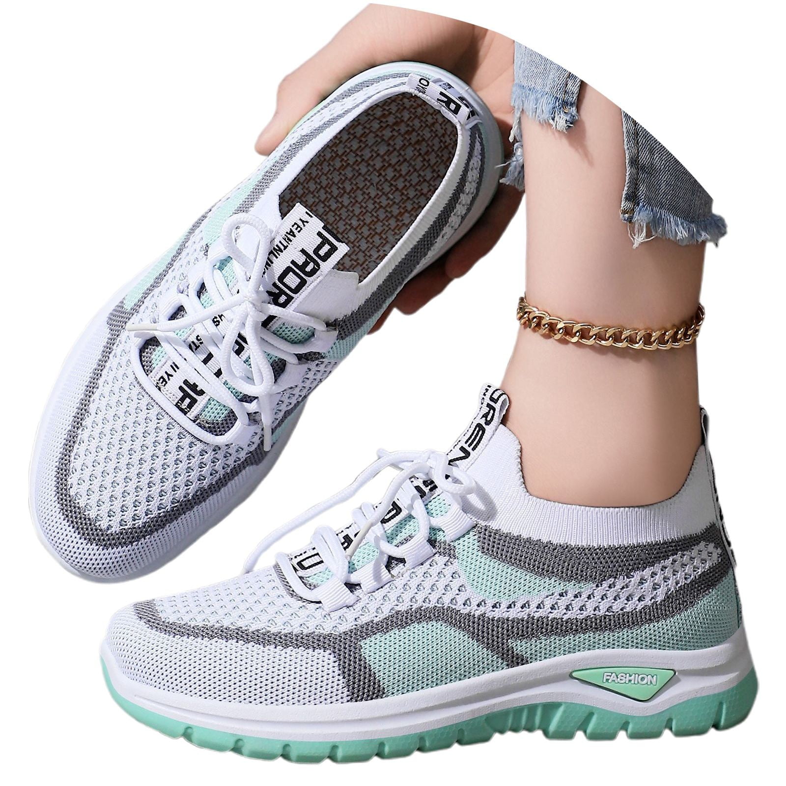 CHENge Women's Fashion Sneakers Classic Lightweight Wide Toe Box Low ...