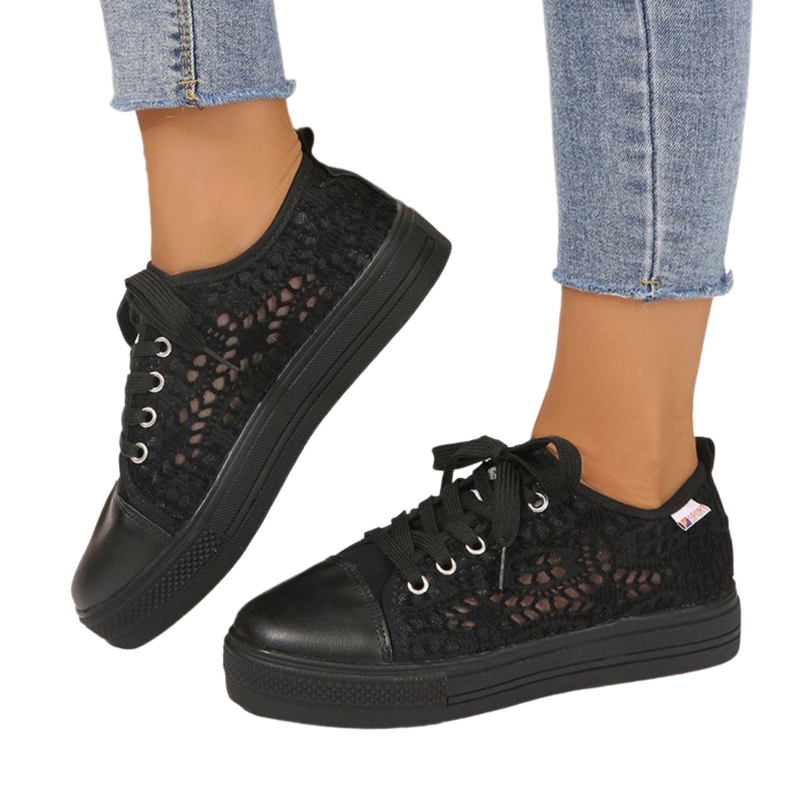 CHENge Women's Fashion Sneakers White Classic Lightweight Wide Toe Box ...