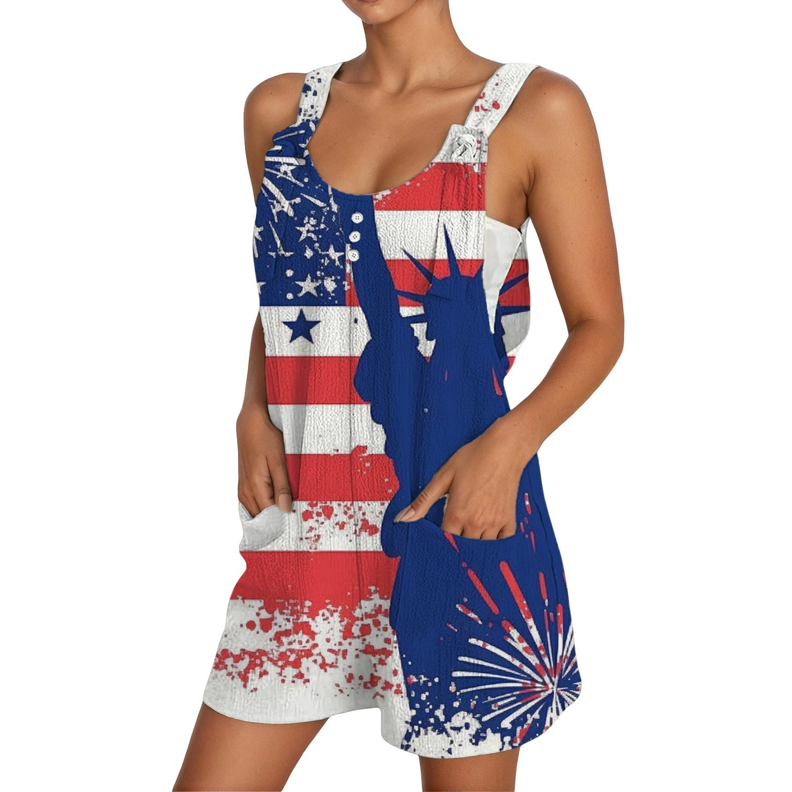 CHENge Women's Jumpsuits 2026 Summer 250 Anniversary USA Overalls 4th ...