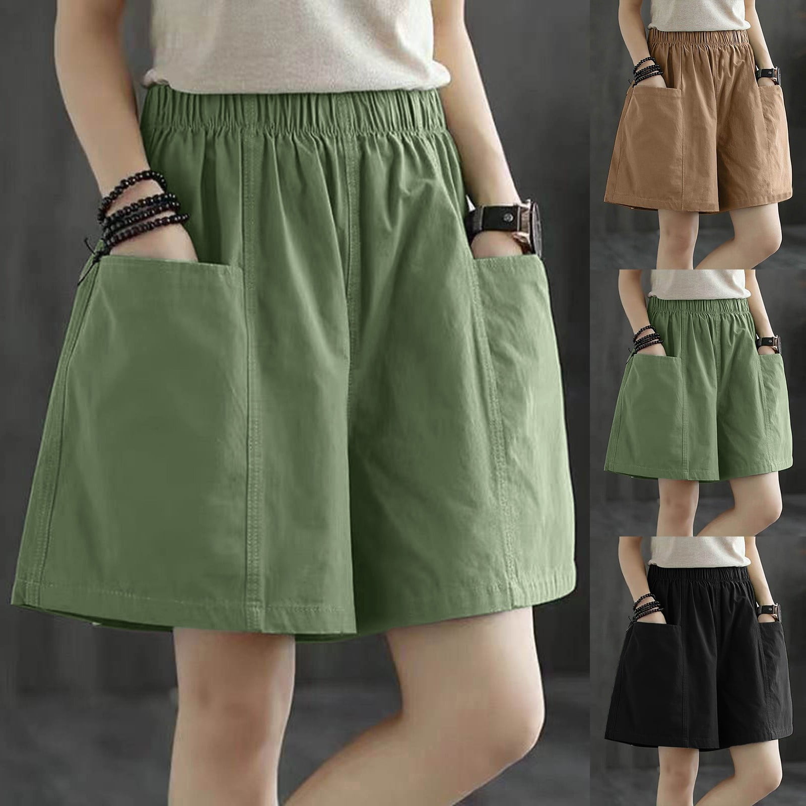 CHENge Women's Lightweight Running Shorts Split Side Design Quick Dry ...