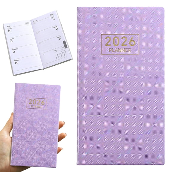 CHENjy 2026 Pocket Daily Planner, Weekly Monthly Memo Notebook, Small ...