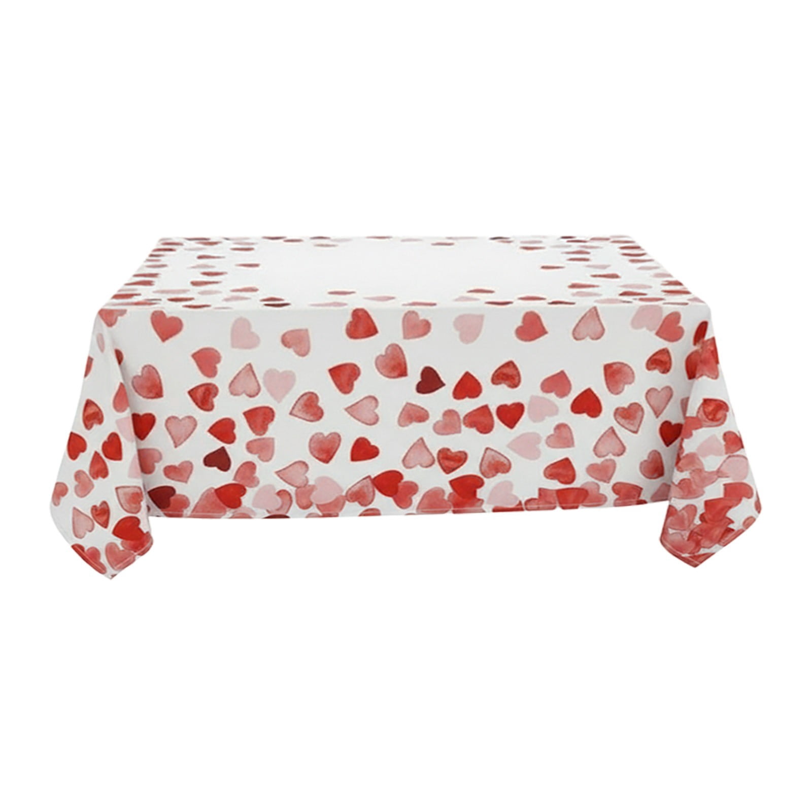 CHENjy 51 Inch Valentine's Day Polyester Tablecloth Heart Design ...